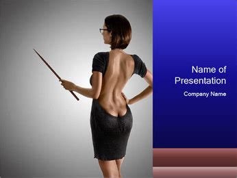 Sexy Teacher Outfit For Halloween Or Costume Party PowerPoint Template Backgrounds Google