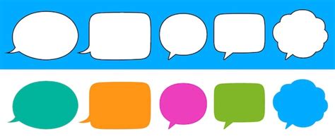 Premium Vector Vector Set Of Text Bubble Colorful Chatting Balloon Isolated On Background