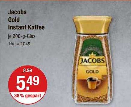 Jacobs Gold Instant Kaffee Angebot bei V-Markt - 1Prospekte.de