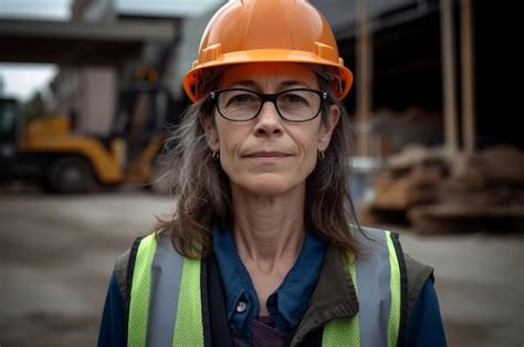 Premium Ai Image Woman Working On Construction Project Building