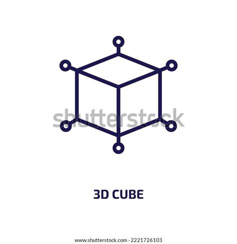 3d Cube Icon Geometry Collection Thin Stock Vector Royalty Free 2221726103 Shutterstock