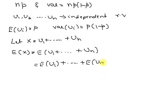Solved Show That The Mean Of A Binomial Distribution With Parameters N And P Is Given By L
