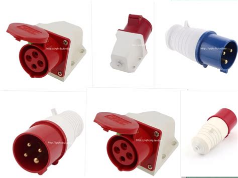 Waterproof Ip44 Industrial Plug Socket Connector 3 Pin 4 Pin 5 Pin 16a