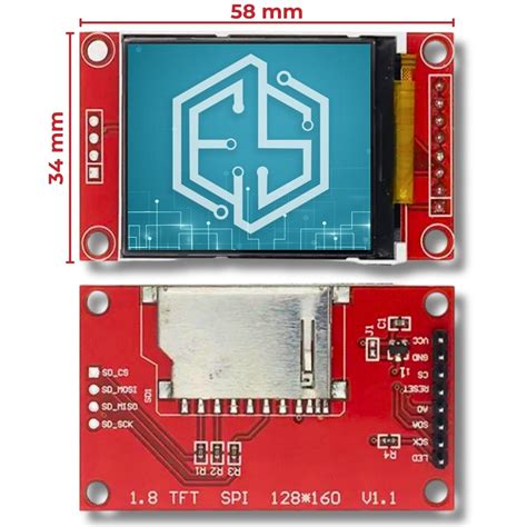 Display Lcd Tft 128x160 1 8 Colorido Spi St7735 Compativel Com A Es32lab E Arduino V1 1 Es Developer