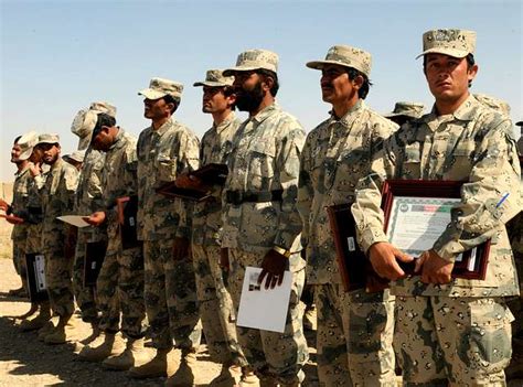 An Afghan Border Police Patrolman Holds His Certificate Nara And Dvids