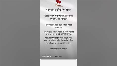 হযরত আনাস ইবনে মালিক রাঃবলেন রাসূলুল্লাহ সাঃবলেছেন Amol