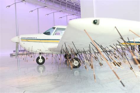 Hundreds Of Wooden Arrows Pierce Airplane From Below Beaches In The