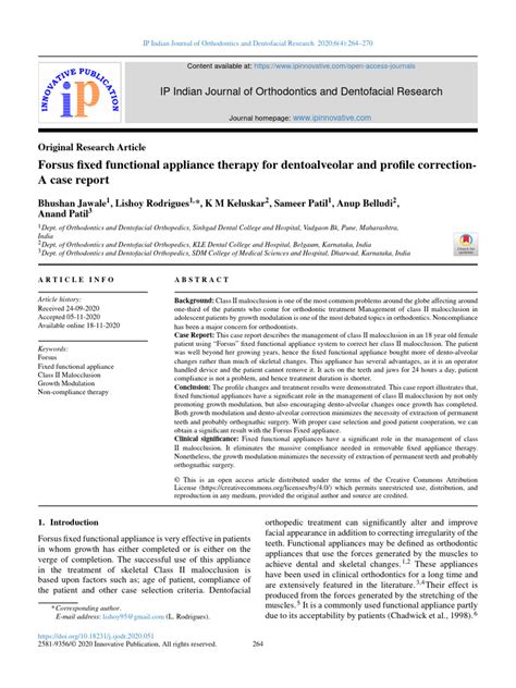 Orthodontic Case Forsus Appliance Pdf Orthodontics Tooth