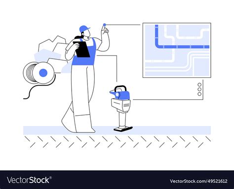 Underground Utility Mapping Abstract Concept Vector Image