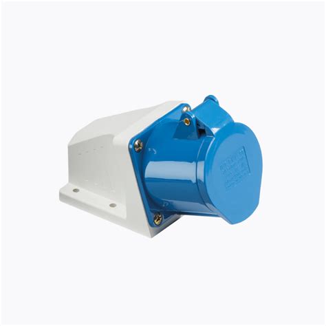 240v Ip44 32a Angled Surface Mount Socket 2p E Evolution Electronics