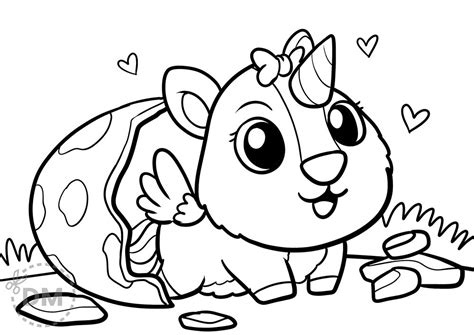 Unicorn Hatchimals Coloring Page For Kid To Color For Free Unicorn