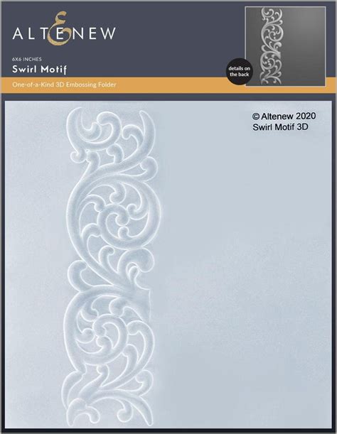 Swirl Motif 3d Embossing Folder Altenew