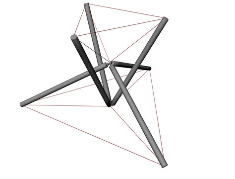 Tensegrity Module Bamboo Architecture Geometric Sculpture Tech Design