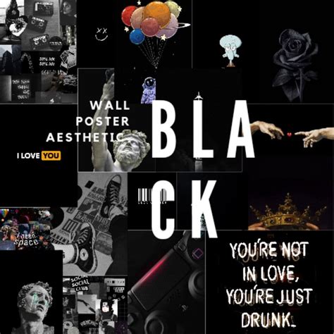 Jual Wallposter Aestheticposter Dinding Tema Hitam Aesthetic Black