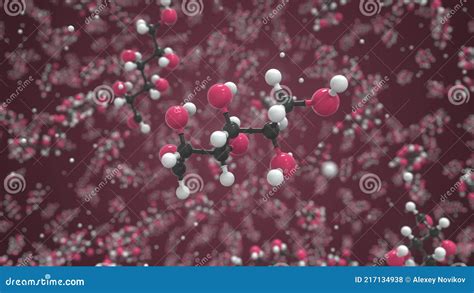 Glucose Molecule Molecular Model Looping Seamless 3d Animation Stock