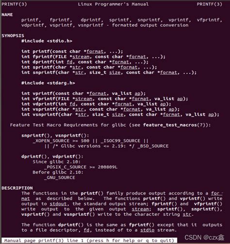 Linux Man命令的学习和简单使用man可执行程序 Csdn博客