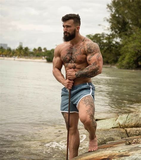 Hot Ink Inked Men Hairy Men Bearded Tattooed Men Beard Tattoo