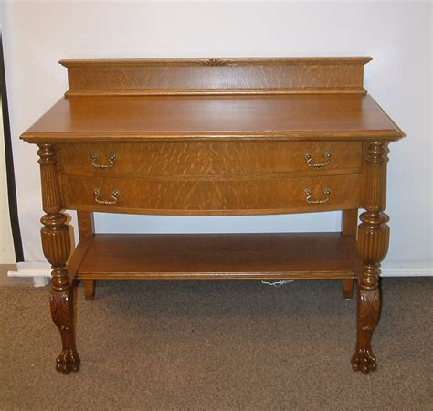 Quartersawn Oak Clawfoot Buffet Server Salado Creek Antiques
