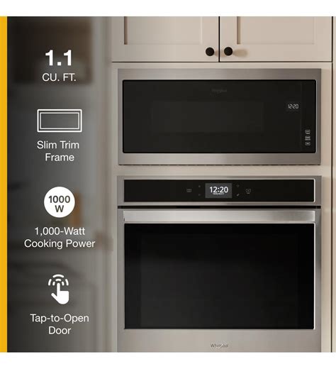 Whirlpool Ft 1000 Watt Built In Microwave With Sensor Cooking Controls