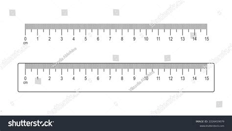 15 Centimeter Scale Ruler Isolated On Stock Vector Royalty Free