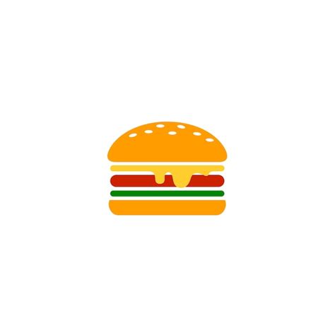 Plantilla De Logotipo De Hamburguesa Vector Premium