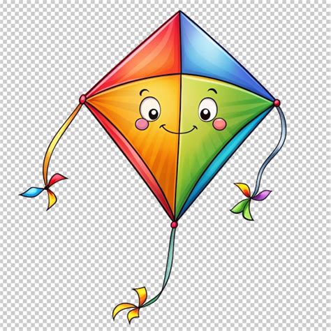 Dibujado A Mano Cometa Caricatura En Fondo Transparente PSD Premium