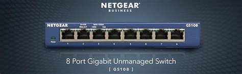 Netgear 8 Port Gigabit Ethernet Unmanaged Switch Gs108