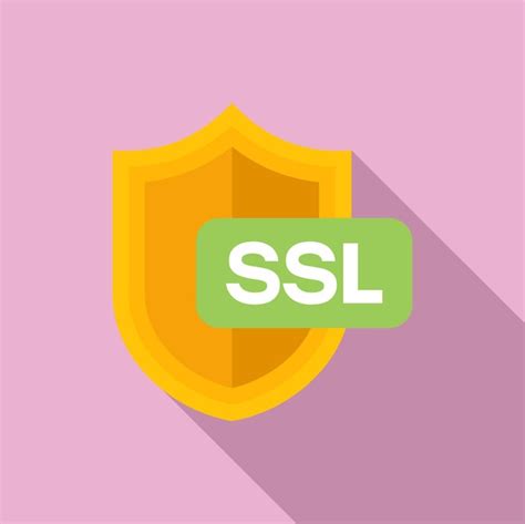premium vector ssl certificate shield icon flat vector safe data