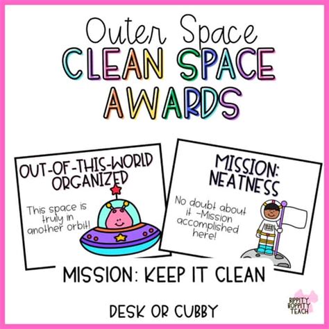 Outer Space Clean Desk Or Cubby Awards Positive Classroom Management