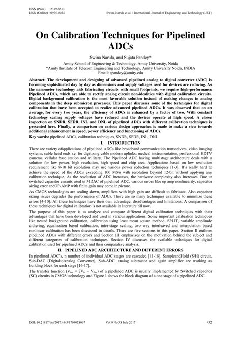 pdf on calibration techniques for pipelined adcs