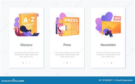 Website Media Elements Webpage Template Stock Vector Illustration Of