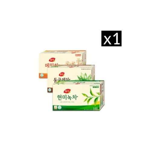 동서 현미녹차 100t 둥굴레차 100t 메밀차 100t 총300개 티몬