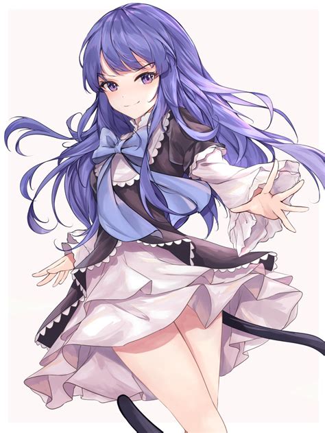 Safebooru 1girl Absurdres Black Dress Blue Bow Blue Bowtie Blue Hair