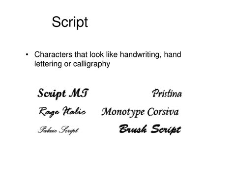 Ppt Typography Dfp B6 Typeface Classifications Powerpoint