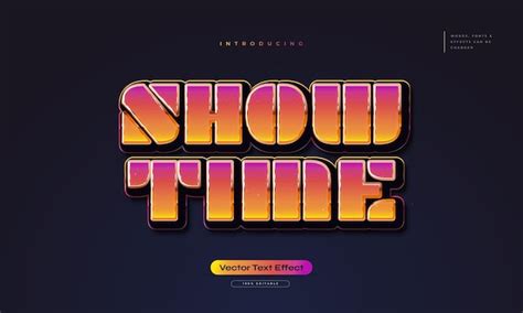 Premium Vector Editable Colorful Retro Text Style With Glossy Glitter