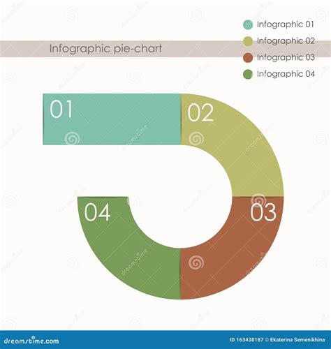 Abstract Colored Pie Chart With Shadow Stock Illustration Illustration Of Color Colored