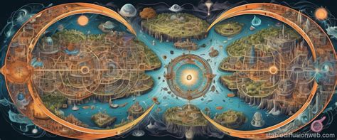 Multiverse Map With Interdimensional Portals Stable Diffusion Online