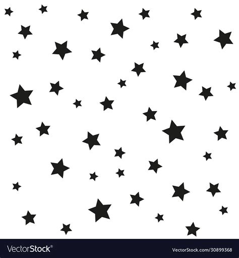 Stars Random Sizes Seamless Pattern Royalty Free Vector