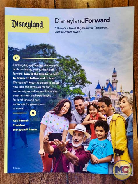 Disneyland Disneylandforward Informational Flyer 2 Micechat