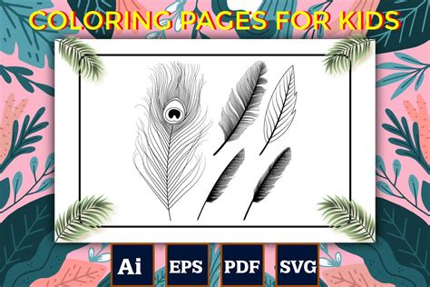 Peacock Feather Coloring Page