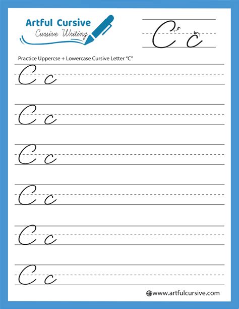 Download Free Printable Cursive Writing Worksheets Artful Cursive