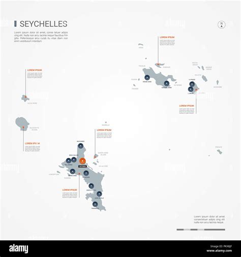 Seychelles Map With Borders Cities Capital And Administrative