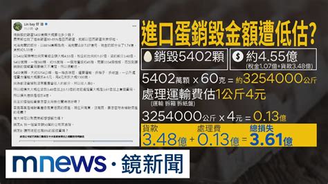銷毀逾5千萬顆蛋花兩億！ 農業粉專質疑農業部低估｜鏡新聞 Youtube