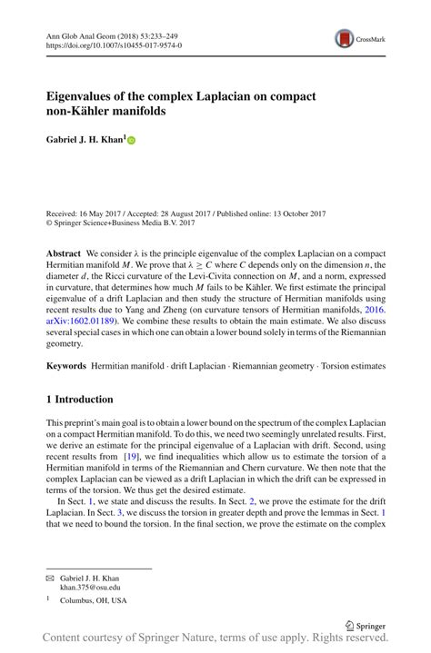Eigenvalues Of The Complex Laplacian On Compact Non Kähler Manifolds