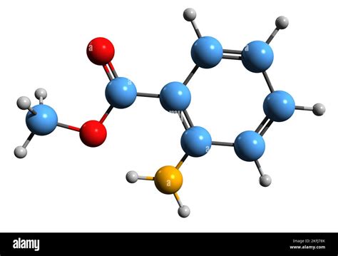 3d Image Of Methyl Anthranilate Skeletal Formula Molecular Chemical Structure Of Methyl 2