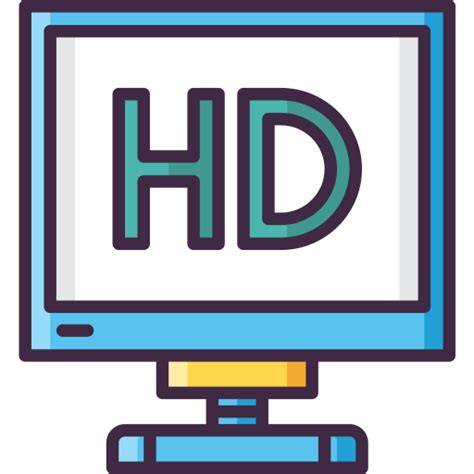 Hd Film Flaticons Lineal Color Icon
