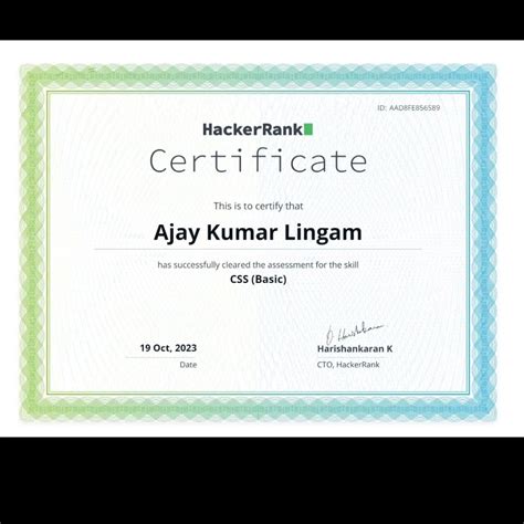 Ajay Kumar Lingam On Linkedin Hackerrank Css Hackerrank Webdevelopment