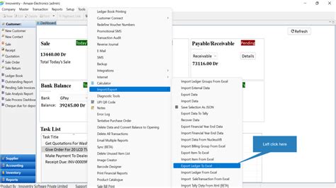 How To Exportimport Ledgers To Excel File Innoventry Software