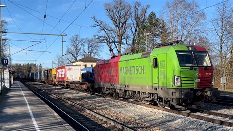 Zugverkehr Trains at Aßling 25 02 24 YouTube