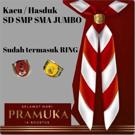 Jual Kacu Hasduk Pramuka Sd Smp Sma Jumbo Termasuk Ring Kacu Shopee
